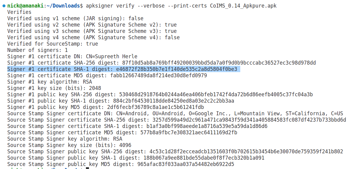 Verify Android Signing Certificate for ARA-M Carrier Privileges in App | Nick vs Networking
